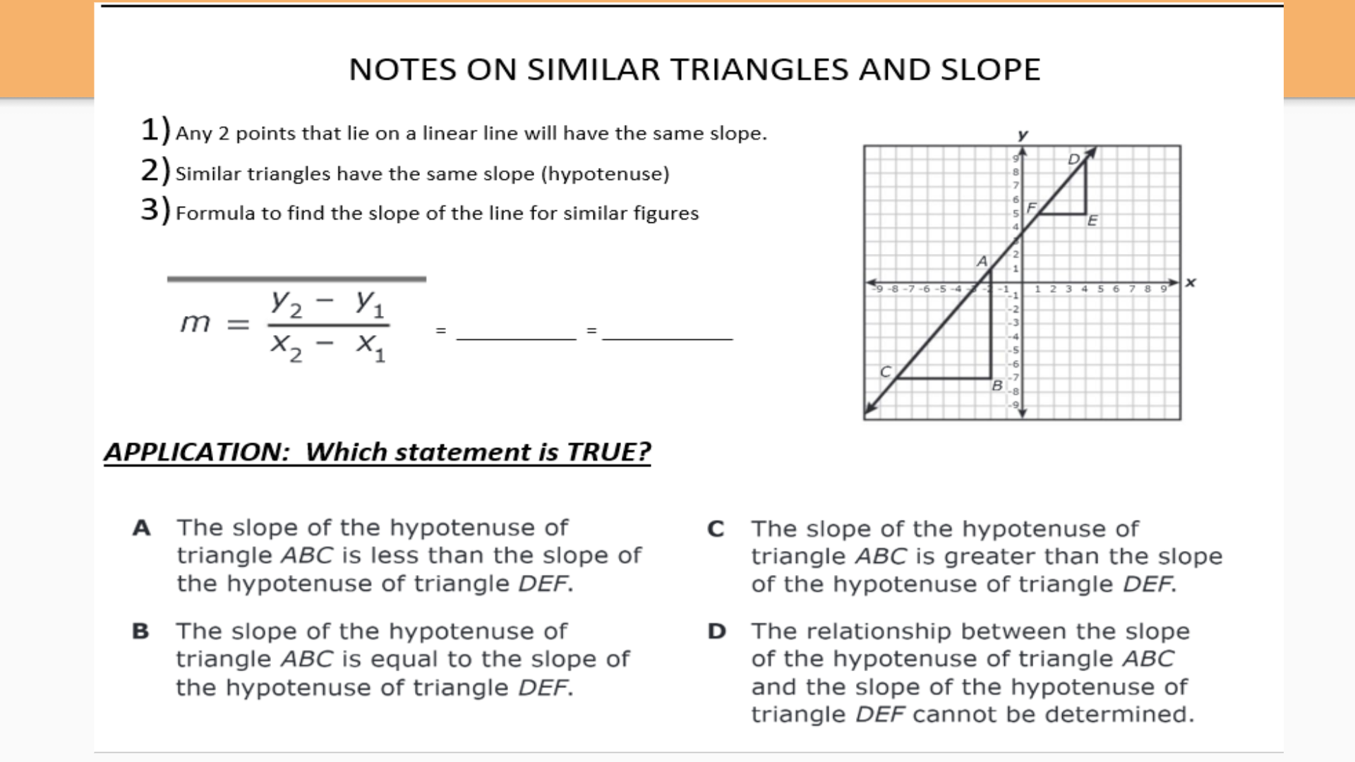 8.4A Similar Right Triangles and SLope - Vanessa Salgado | Library ...