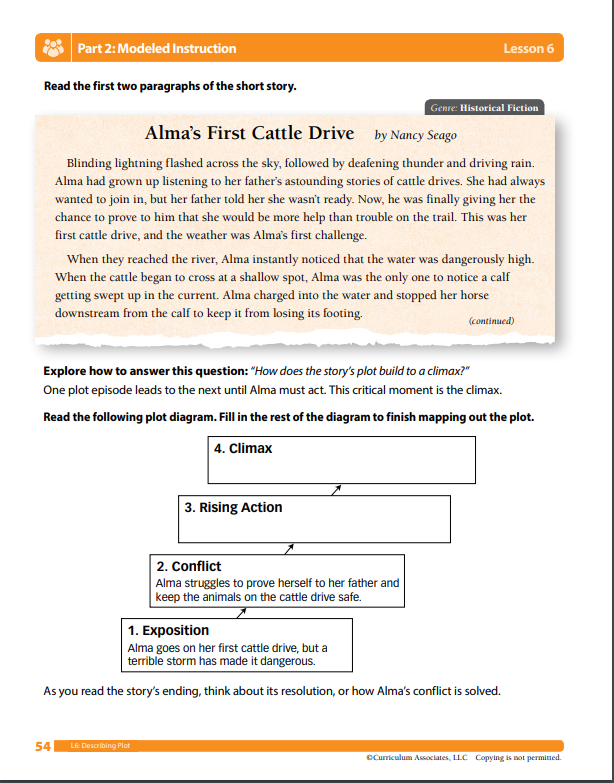 ELA Lesson 6 Describing Plot - Brandy Tada | Library | Formative
