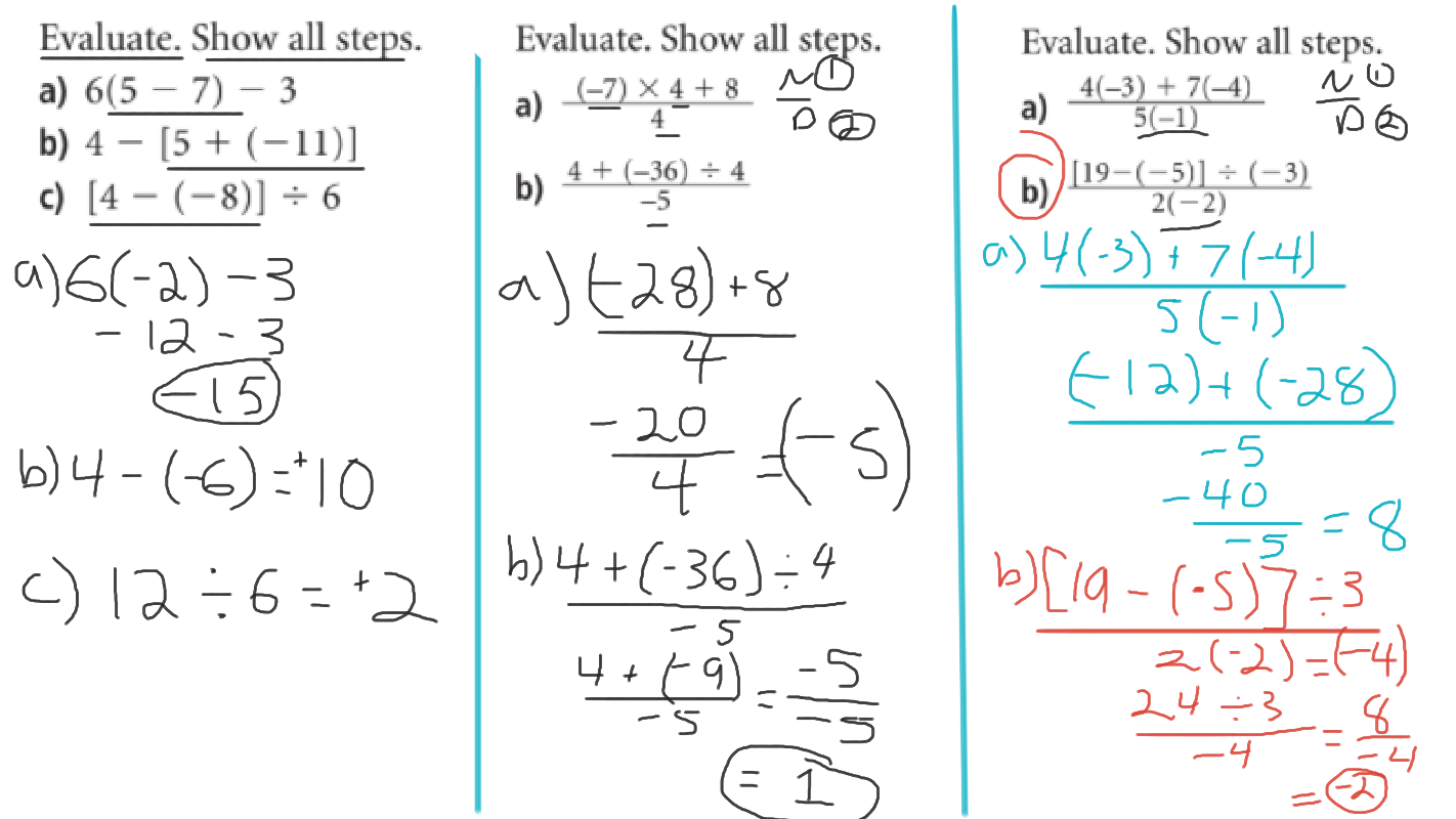 M8 - Multiplying & Dividing Integers & Order of Operations UNIT FINAL ...