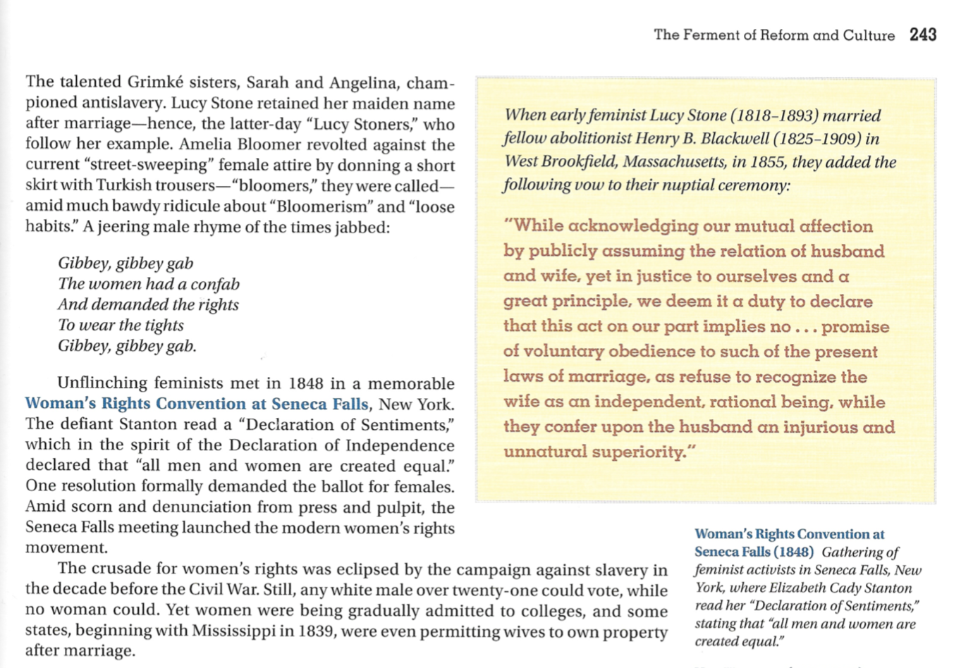 APUSH Chapter 15, Part 2 - The Ferment of Reform and Culture (1790-1860 ...