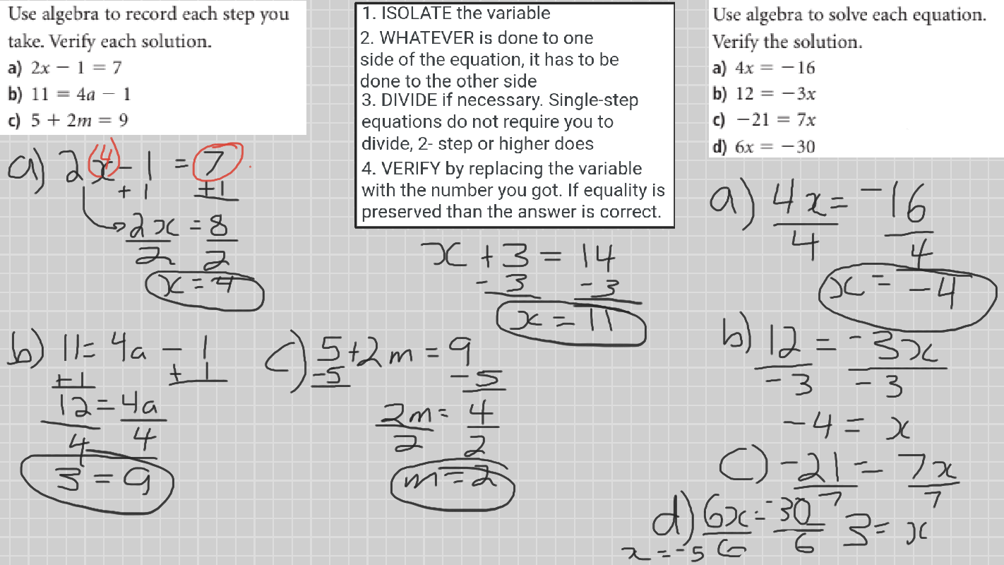 Gr. 8- 6.2: Solving Equations Using Models - Don Moon | Library | Formative