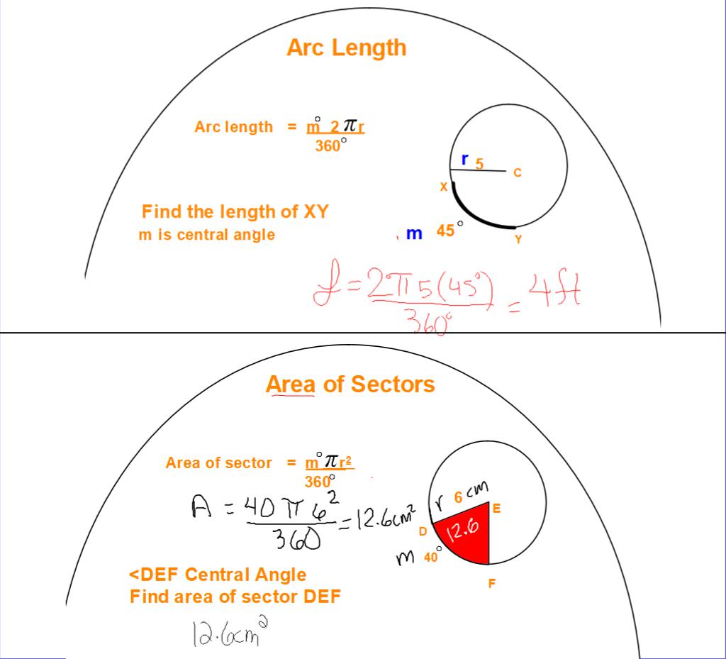 Lesson 2 Arc lenght/SectorArea (4/19/2024) - edith lopez | Library ...
