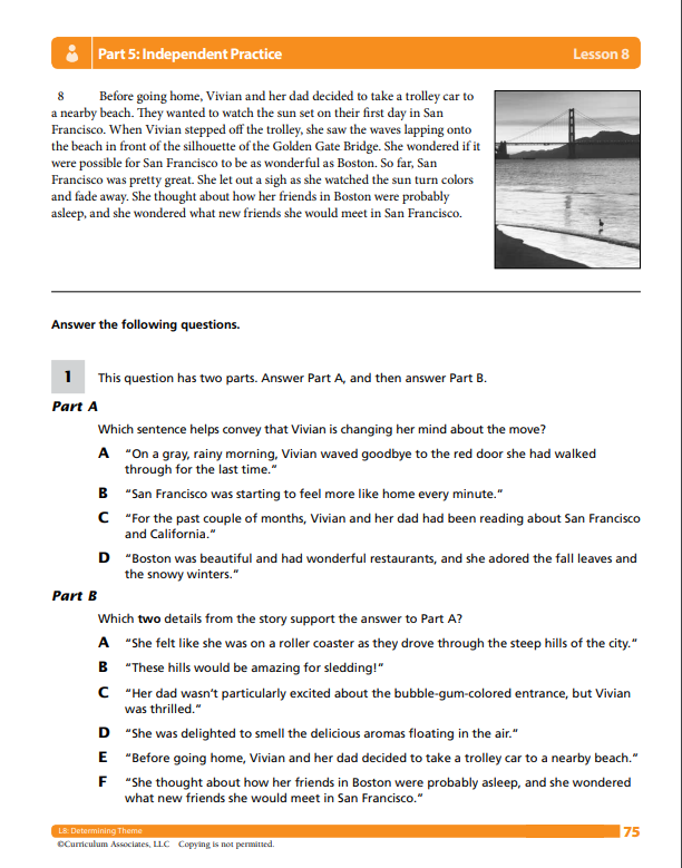 ELA Lesson 8 Determining Theme Practice - Brandy Tada | Library | Formative