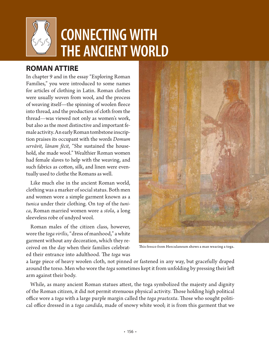 LNM1 Ch 7-9 Review: Connecting with the Ancient World - Roman Attire ...