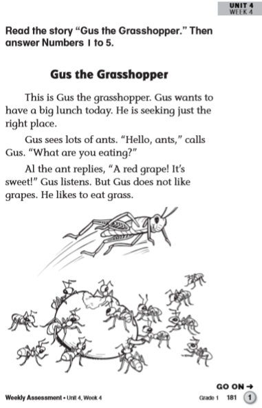 Gus the Grasshopper - Nacia Abney | Library | Formative