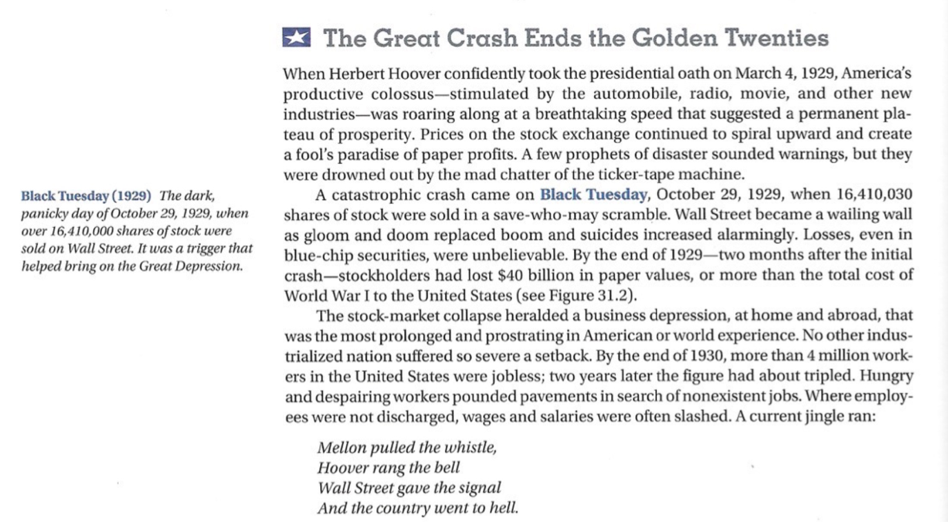 APUSH Chapter 31-32: The Politics of Boom and Bust (1920-1932) & The ...