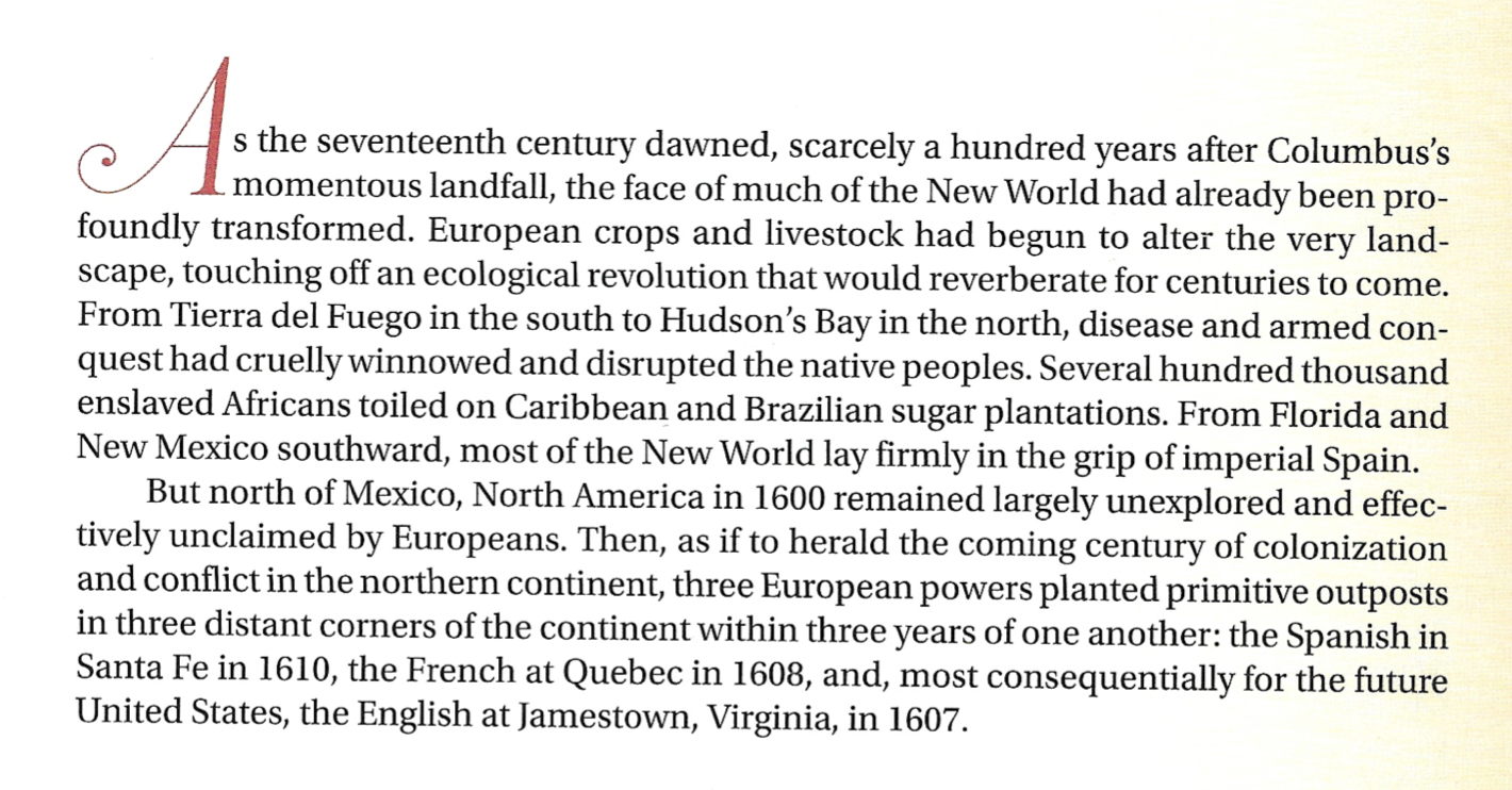 APUSH Chapter 2: The Planting of English America (1500-1733) - SY23 ...