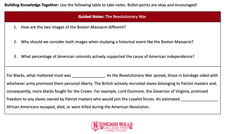 Period 3, Day 5-6 Classwork: The Boston Massacre and Revolutionary War ...