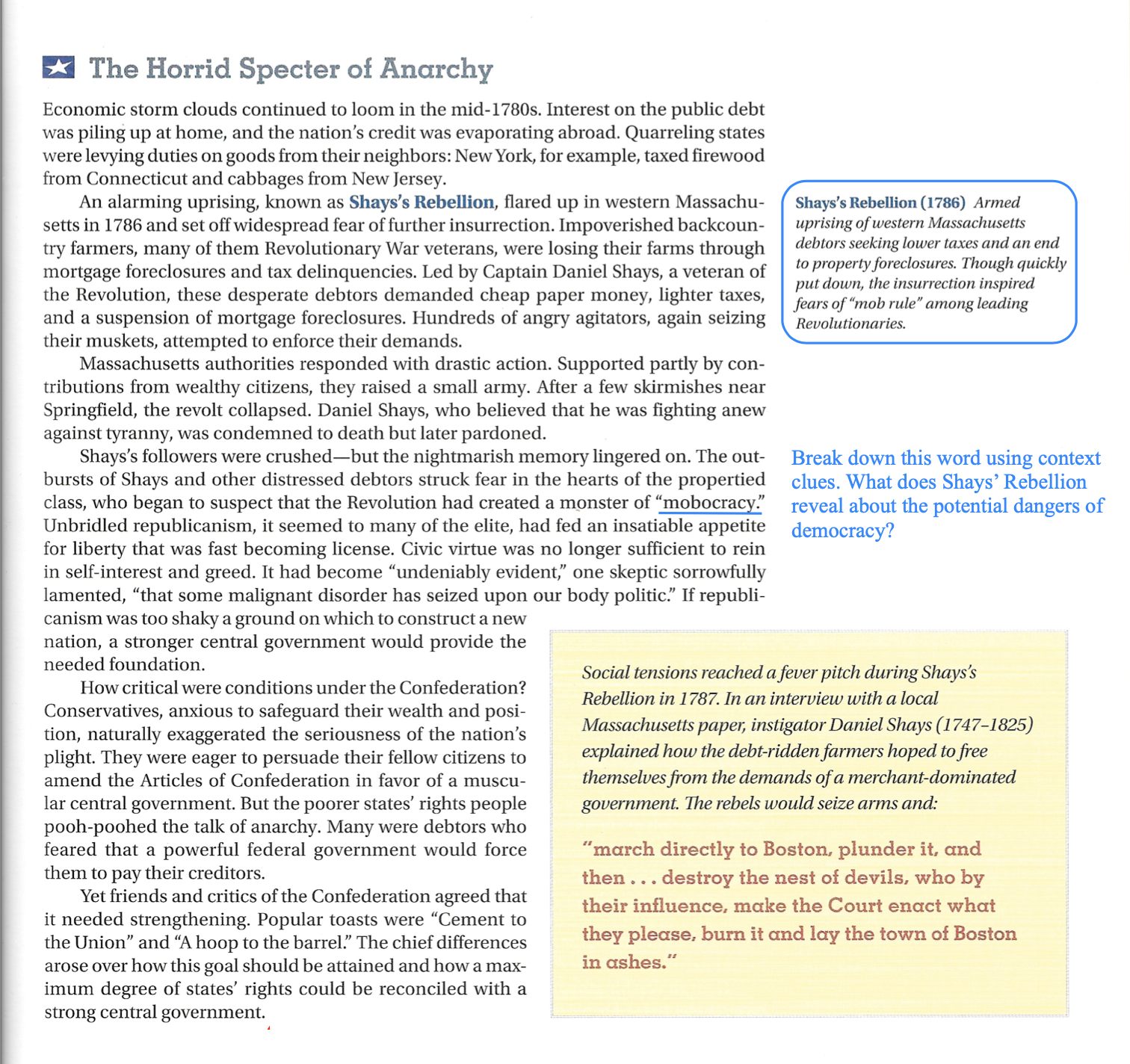 APUSH Chapter 9: The Confederation and the Constitution (1776-1790 ...