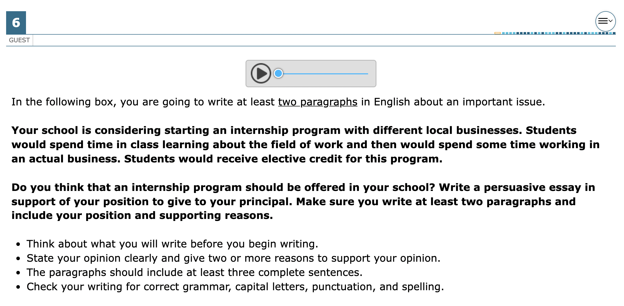 Secondary ELPAC Writing Practice 3 Kimberly Moreno Library 