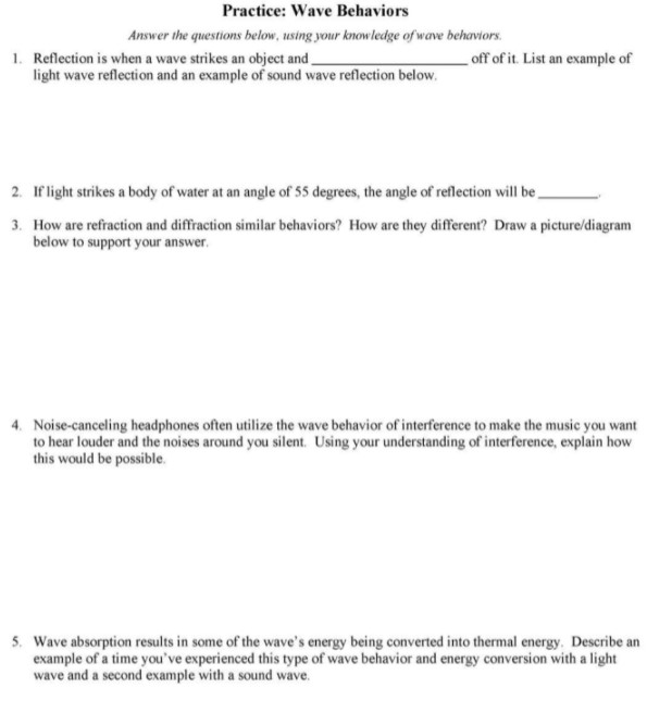 1/26 - Wave Behavior Practice - Fredric Harvey | Library | Formative