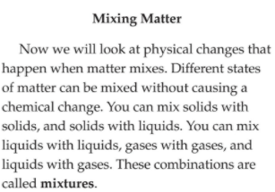 Mixtures and Pure Substances Reading - Justine Brunett | Library ...