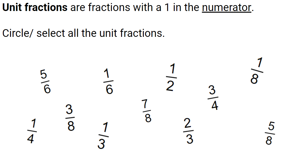 Unit Fractions - NICHOLAS GLAESER | Library | Formative