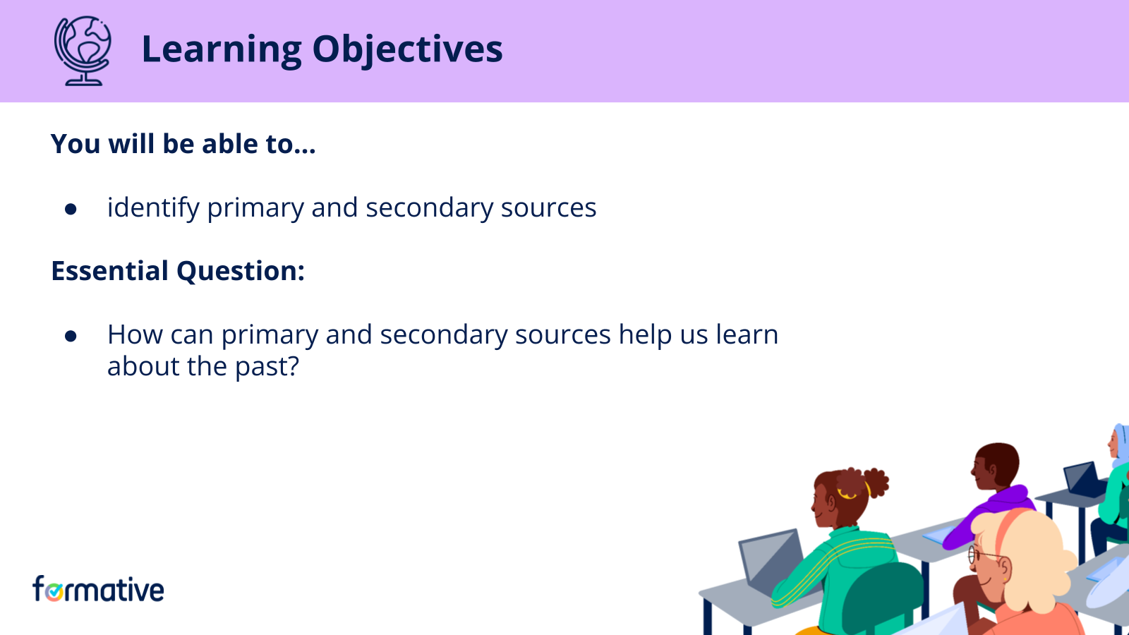Grade 5 Social Studies Starter Lesson: Identifying Primary and ...